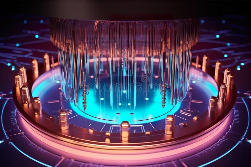 Quantum Computer Close Up, Futuristic Technology, Generative AI Image ...