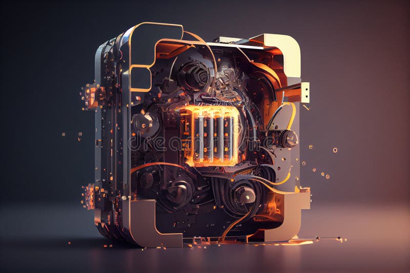 Quantum Computer Processor. Circuit Board. Technology Background. Central Computer Processors ...