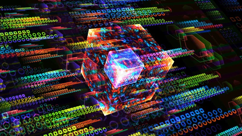 Quantum Computer Core Futuristic Technology Digital Layer Dimension ...