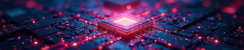 Quantum Computer Core, Intricate Network Display, Innovation ...