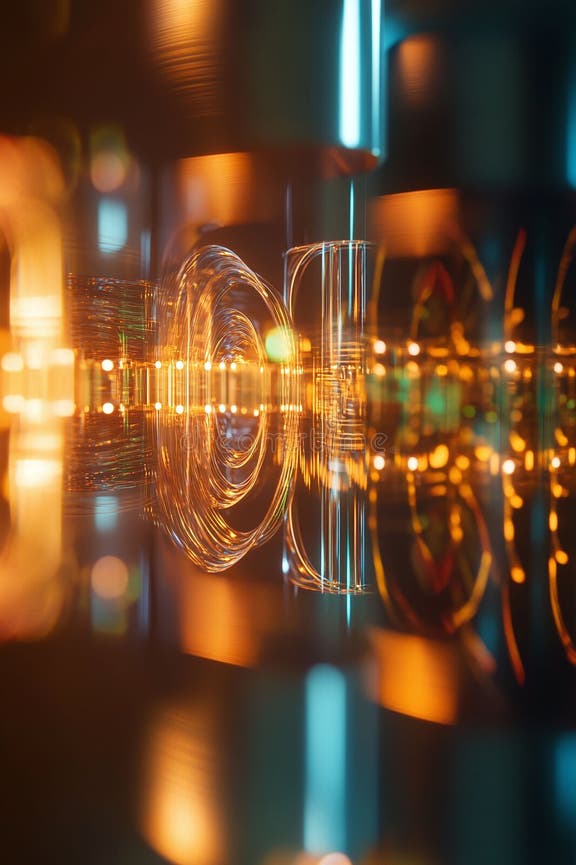 Quantum Computer Core Processing Visualization Stock Illustration ...