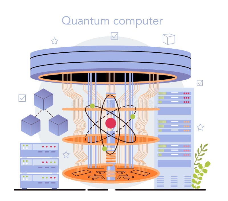 Quantum Computer Developing. Innovative Calculations Technology Stock ...
