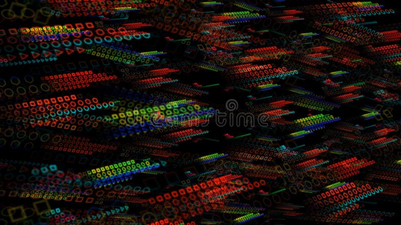 Quantum Computer Digital Green Red Futuristic Technology Big Data ...