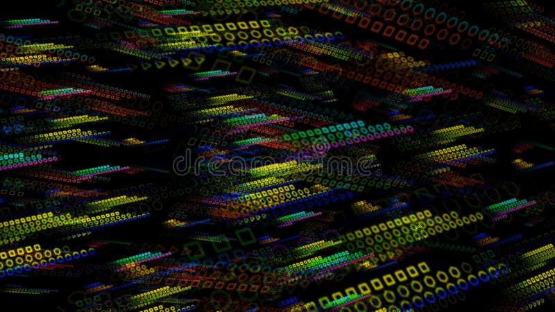 Quantum Computer Digital Orange Blue Futuristic Technology Big Data ...