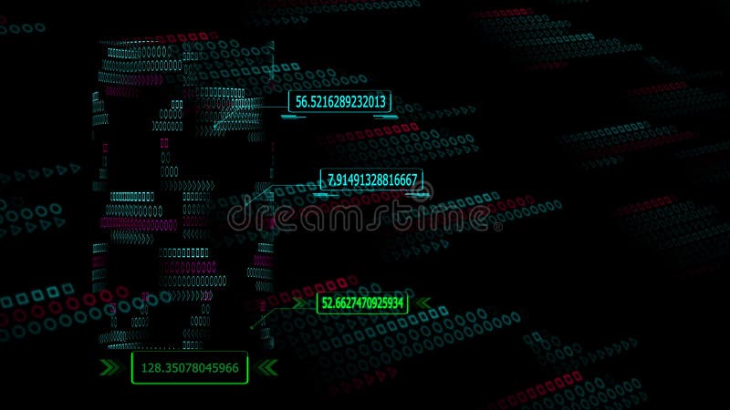 Quantum Computer in the Cube Futuristic Technology Digital Layer ...