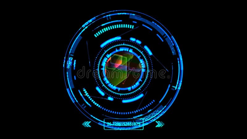Quantum Computer Futuristic Technology Polygon Digital Holographic ...