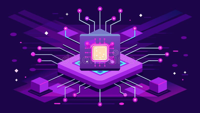 The Quantum Computer Hummed with Energy Its Processors Glowing with a ...