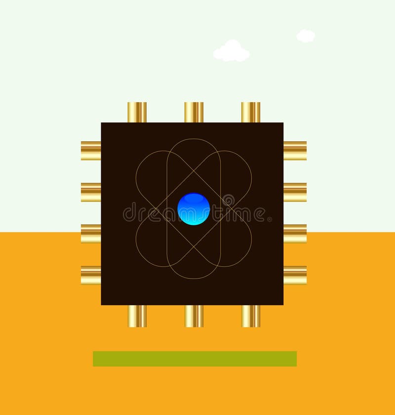 Quantum Computer Illustration Stock Illustration - Illustration of ...