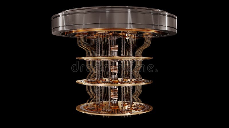 Close-up on a Quantum Computer Stock Image - Image of electricity ...