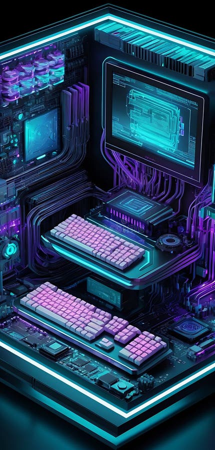 Quantum Computer Interior Isometric View Stock Illustration ...