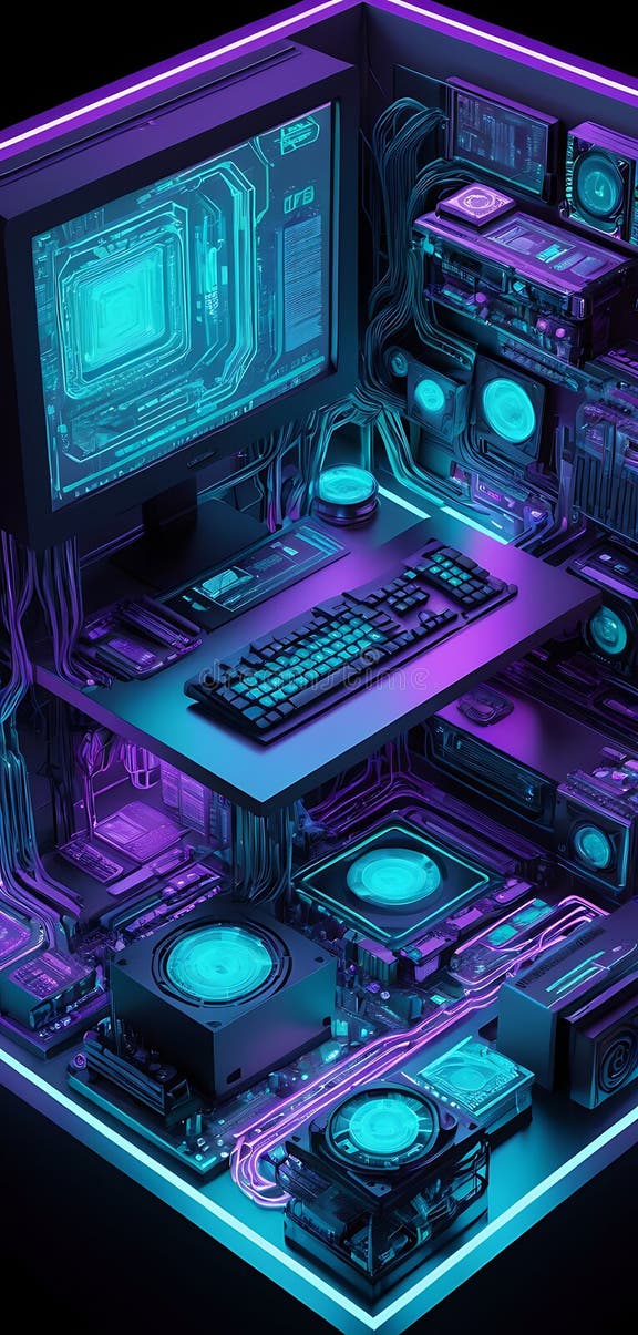 Quantum Computer Interior Isometric View Stock Illustration ...