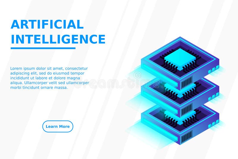 Quantum Computer, Large Data Processing, Server Room, Artificial Intelligence, Data Base Concept ...