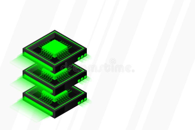 Quantum Computer, Large Data Processing, Server Room, Artificial Intelligence, Data Base Concept ...