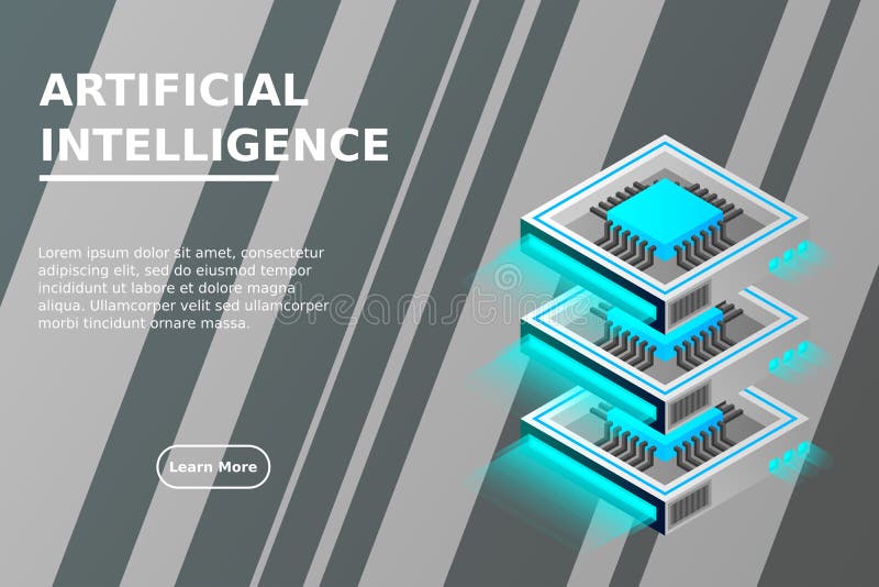 Quantum Computer, Large Data Processing, Server Room, Artificial Intelligence, Data Base Concept ...