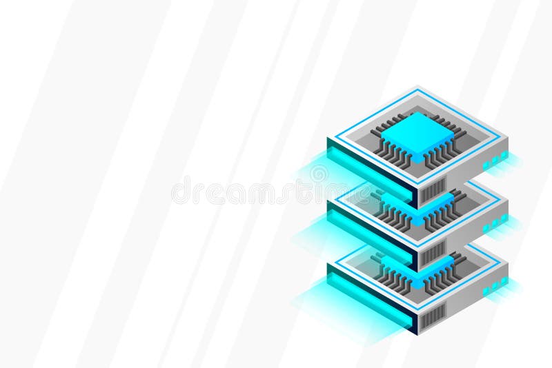 Quantum Computer, Large Data Processing, Server Room, Artificial Intelligence, Data Base Concept ...