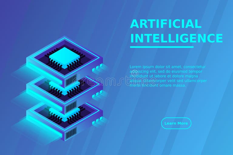 Quantum Computer, Large Data Processing, Server Room, Artificial Intelligence, Data Base Concept ...