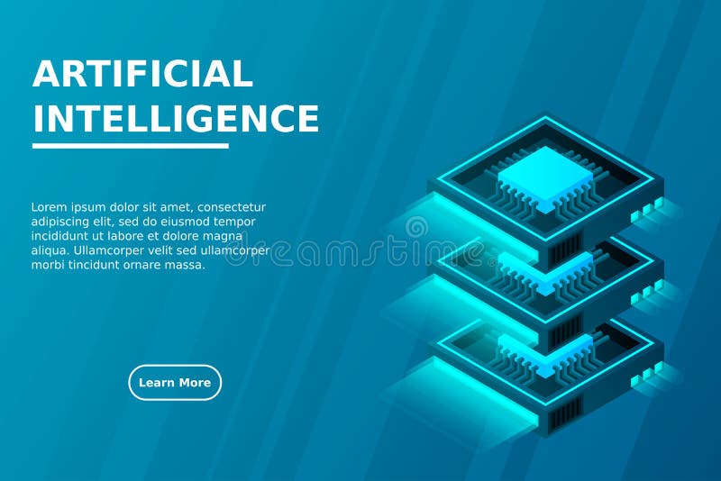 Quantum Computer, Large Data Processing, Server Room, Artificial Intelligence, Data Base Concept ...