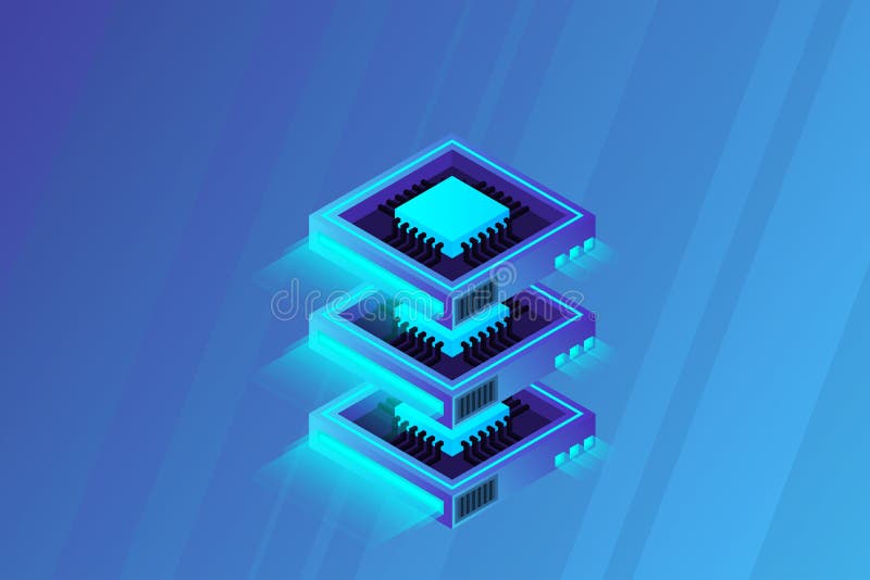 Quantum Computer, Large Data Processing, Server Room, Artificial ... Quantum Computer, Large Data Processing, Server Room, Artificial ...