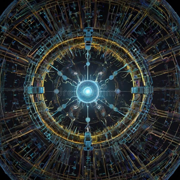 Quantum Computer Mechanisms. Quantum Computing, Technology. Stock ...