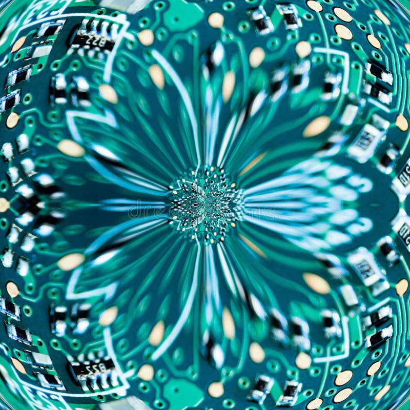 Quantum Computer Micro Curcuit Board Components Abstract Art Stock ...