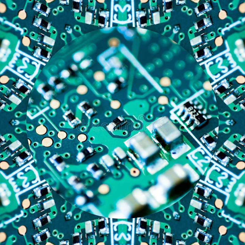 Quantum Computer Micro Curcuit Board Components Abstract Art Stock ...