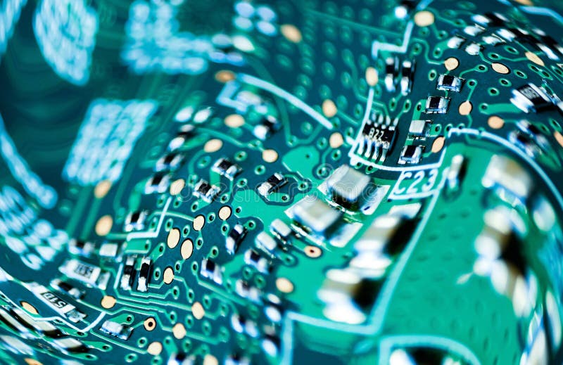 Quantum Computer Micro Curcuit Board Components Abstract Art Stock ...