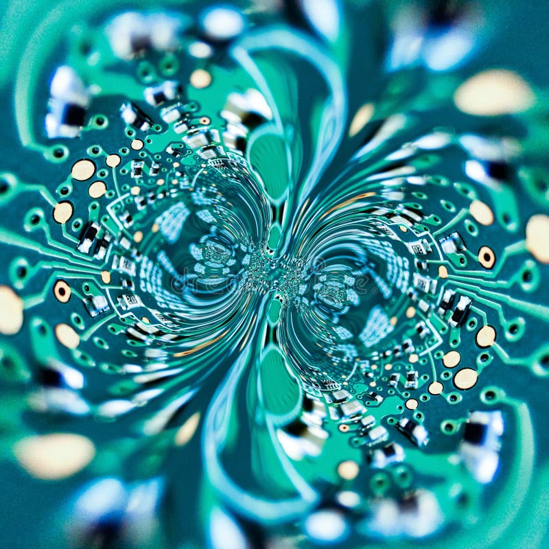 Quantum Computer Micro Curcuit Board Components Abstract Art Stock ...