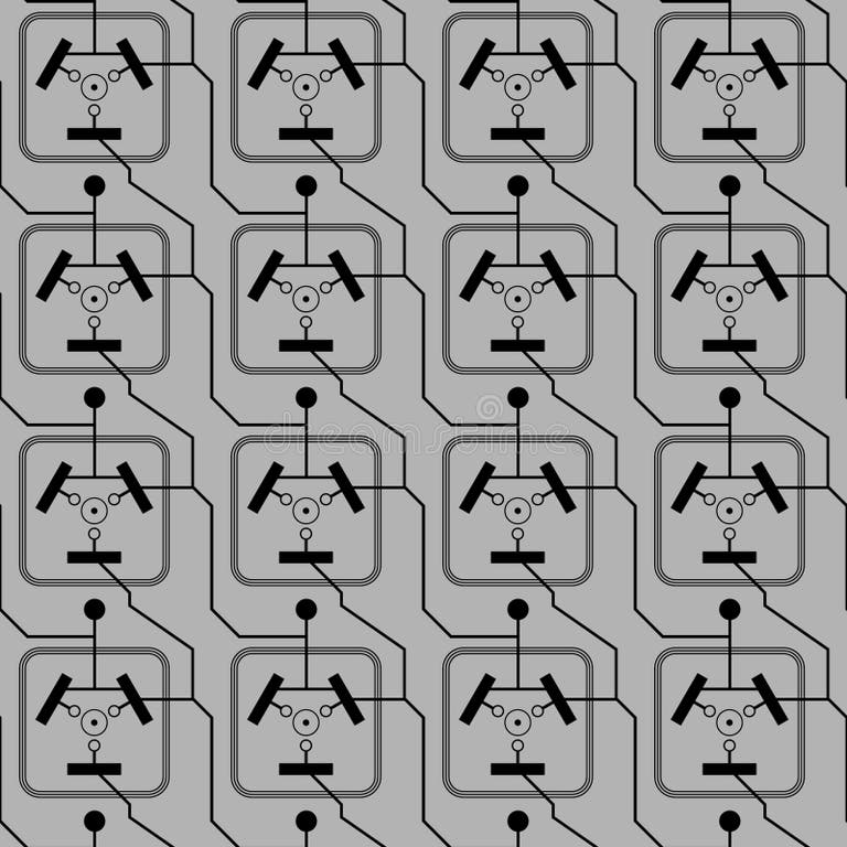 Quantum Computer PCB Wires, Seamless Pattern, Vector Quality - from 4x4 ...