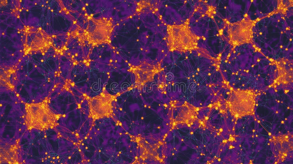 Quantum Computer Processing Patterns Visualized As Interconnected Nodes ...