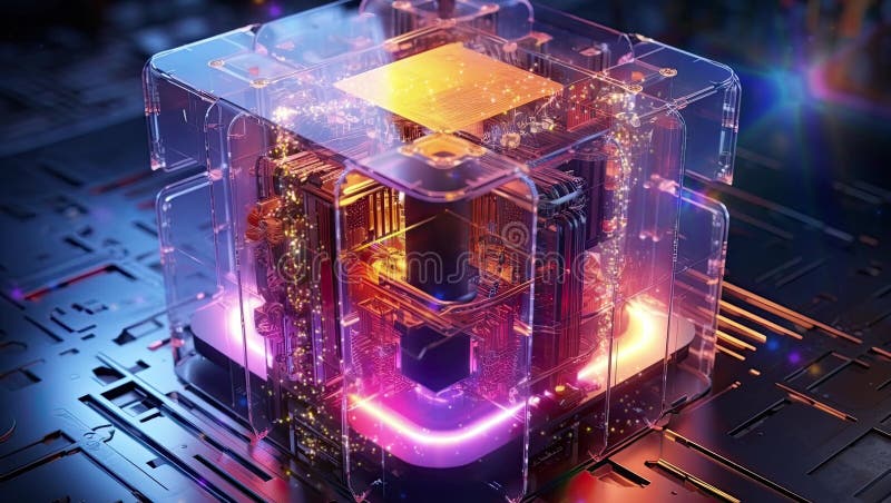 Quantum Computer, Qubit Network, Ultra Modern Computer Technologies ...