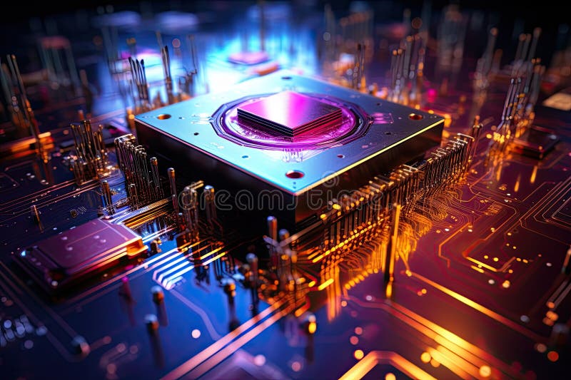 Quantum Computer, Qubit Network, Ultra Modern Computer Technologies ...