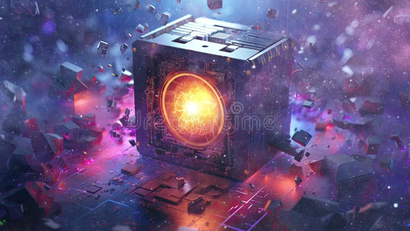 Quantum Computer, Qubit Network, Ultra Modern Computer Technologies ...