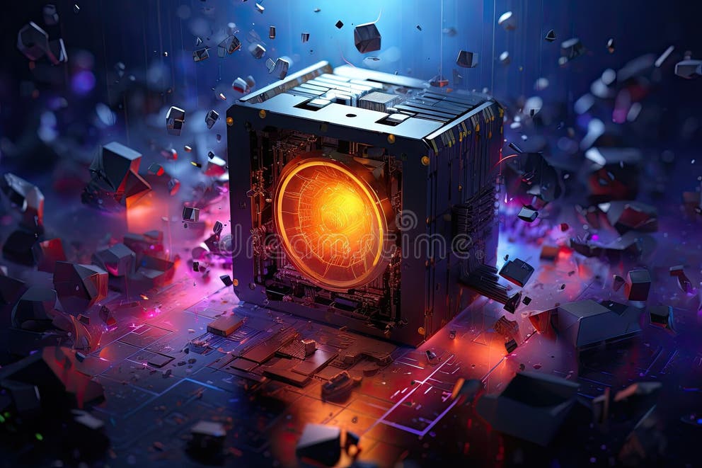 Quantum Computer, Qubit Network, Ultra Modern Computer Technologies ...