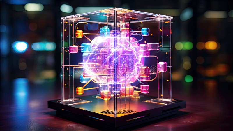 Quantum Computer, Qubit Network, Ultra Modern Computer Technologies ...