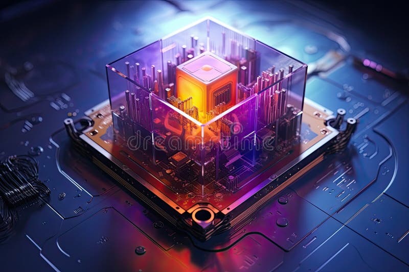 Quantum Computer, Qubit Network, Ultra Modern Computer Technologies ...