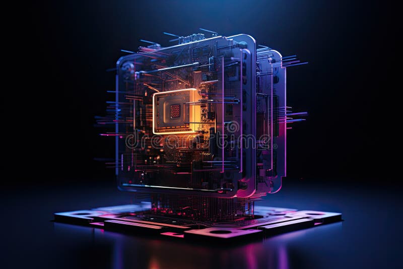 Quantum Computer, Qubit Network, Ultra Modern Computer Technologies ...