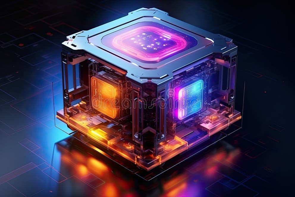 Quantum Computer, Qubit Network, Ultra Modern Computer Technologies ...