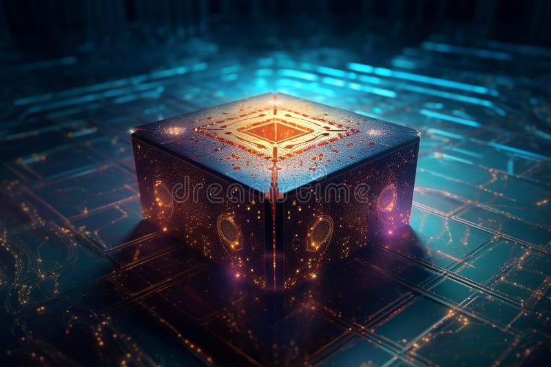 Quantum Computer, with Qubits Changing State, Achieving Quantum ...