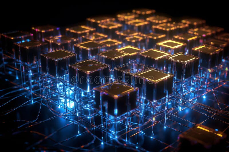 Quantum Computer, with Qubits Changing State, Achieving Quantum ...