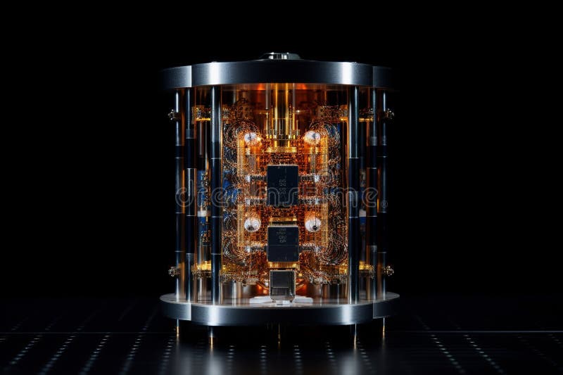 Quantum Computer, with Qubits Changing State, Achieving Quantum ...