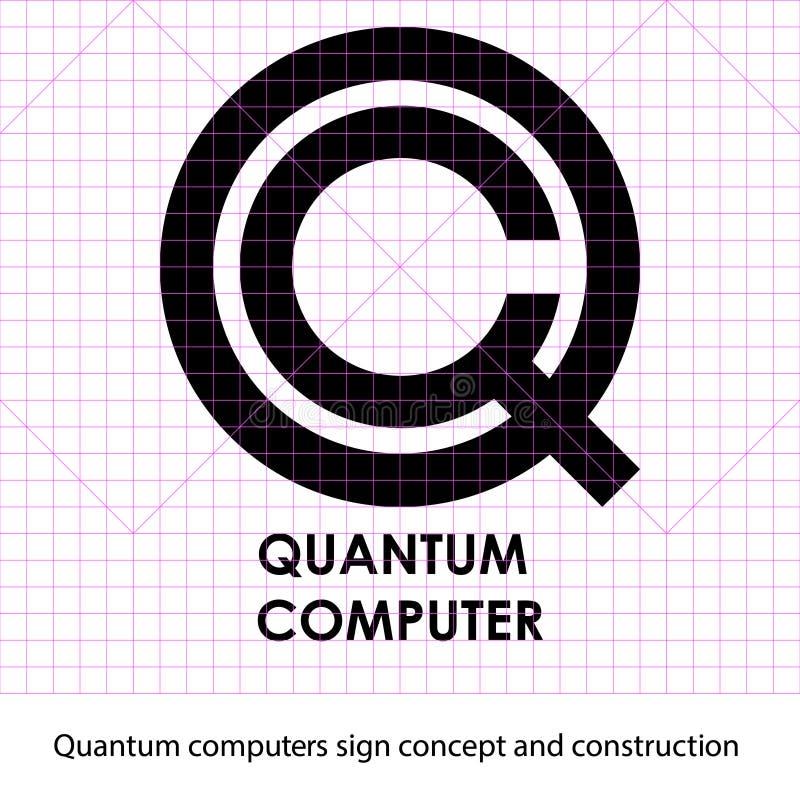 Quantum computer sign stock vector. Illustration of geometric - 108571325