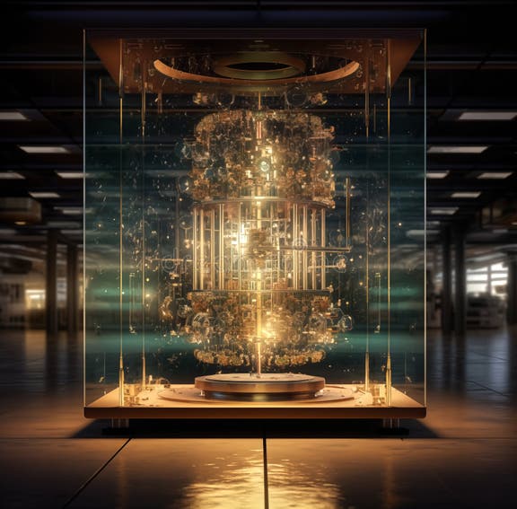 Quantum Computer,super Computer, Quantum Supremacy Stock Illustration ...