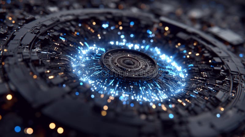 Quantum Computer Technologies of the Future Stock Illustration ...