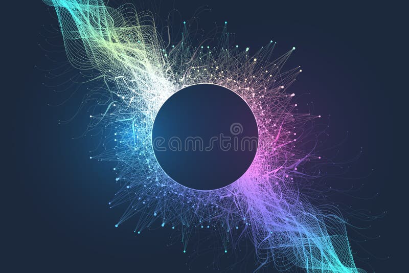 Quantum Computer Technology Banner Design Template Concept. Deep ...