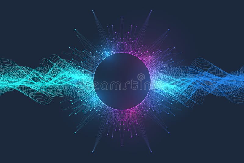 Quantum Computer Technology Banner Design Template Concept. Deep ...