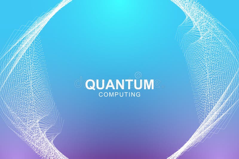 Quantum Computer Technology Concept. Deep Learning Artificial Intelligence Stock Vector ...
