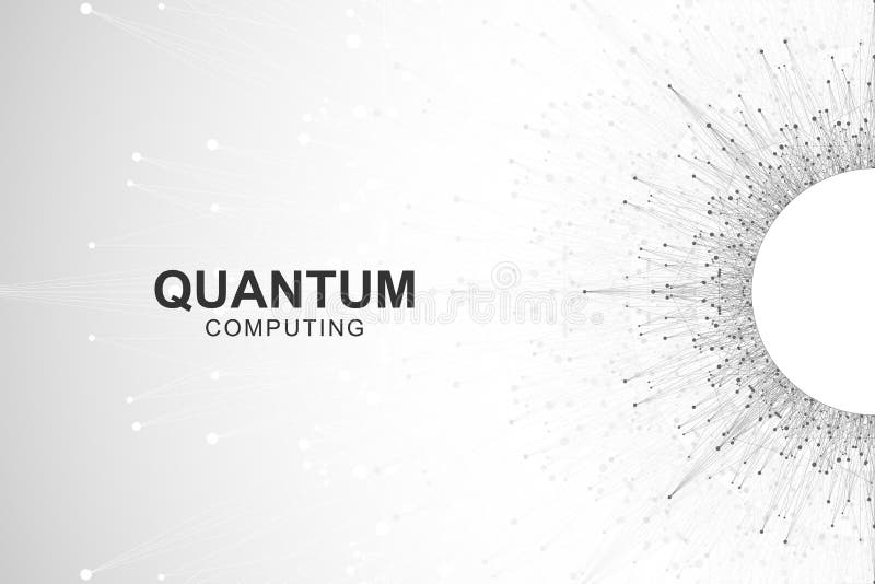 Quantum Computer Technology Concept. Deep Learning Artificial Intelligence Stock Vector ...