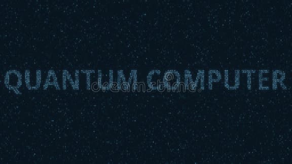 QUANTUM COMPUTER Text Consisting of Many Symbols on Computer Monitor ...