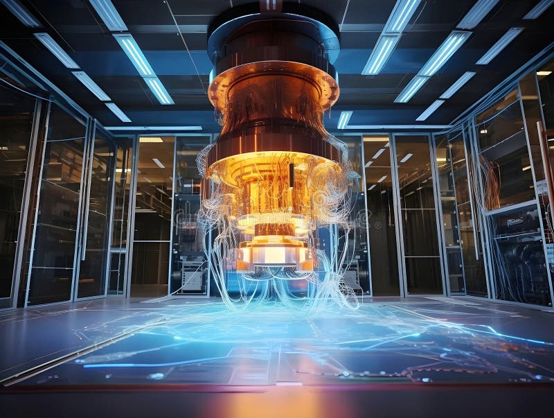 A Quantum Computers in Computer Room Showcasing Advanced Technology ...