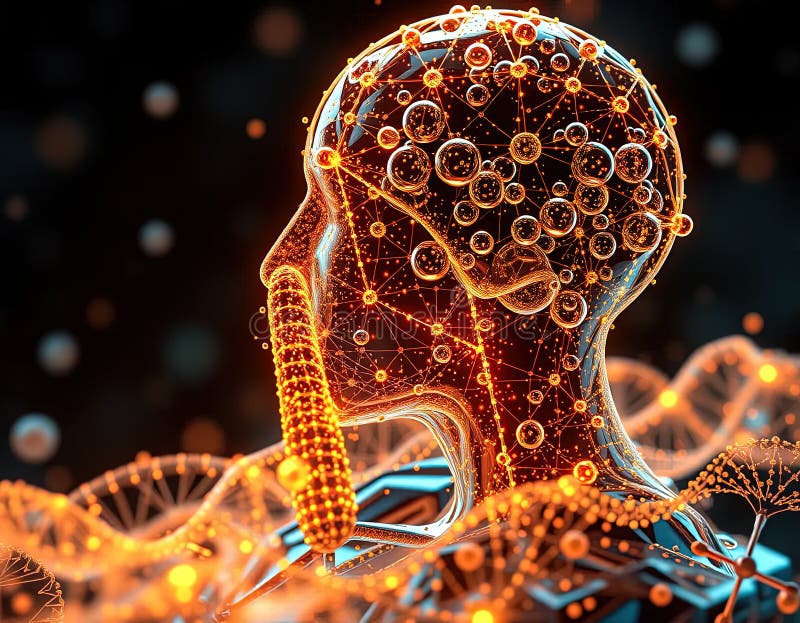 Quantum Computers, Nanotech, and Bioinformatics Linked by Glowing Neural Nets. AI Generated ...